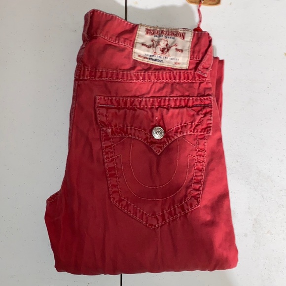 True Religion | Jeans | Red True Religion Jeans | Poshmark